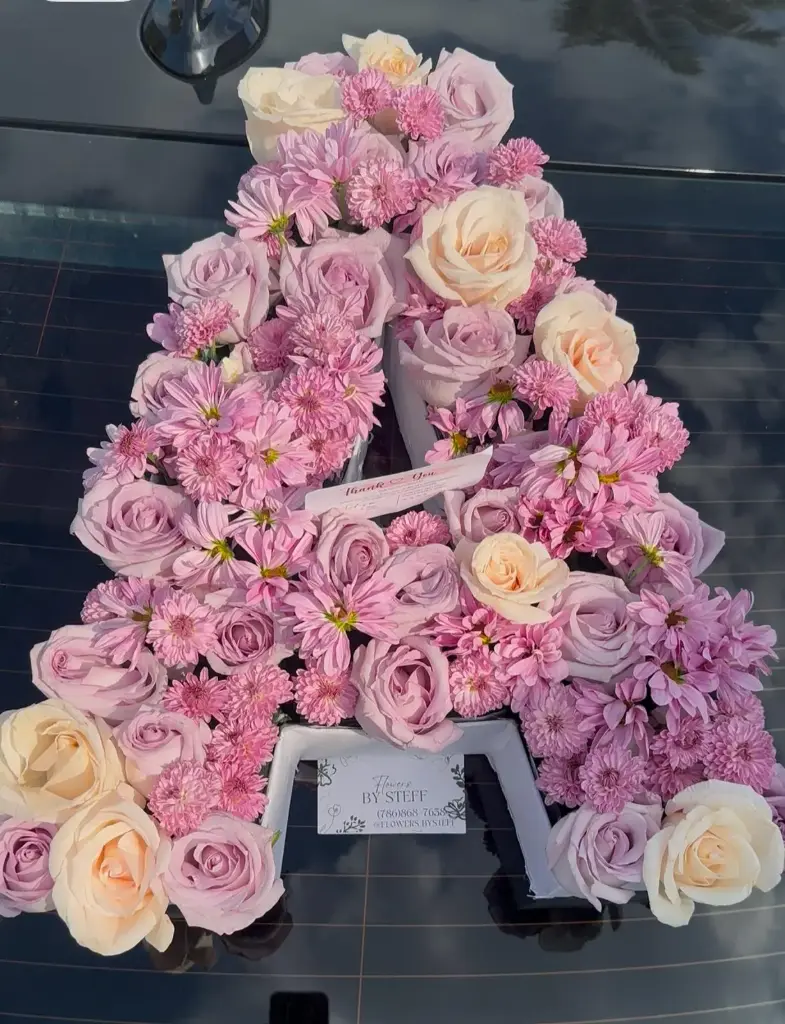 BOX FLORAL LETTERS AND NUMBERS | Flowers by Steff